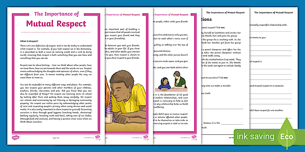 Why is Mutual Respect Important Reading Comprehension