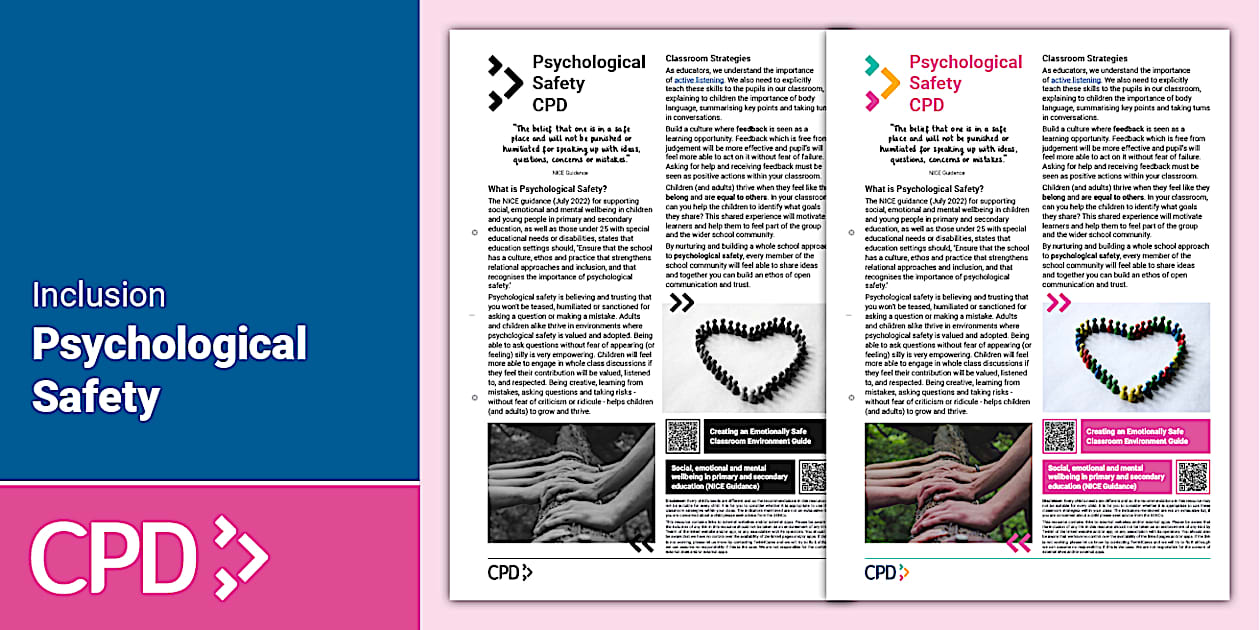 Psychological Safety CPD (teacher made) - Twinkl
