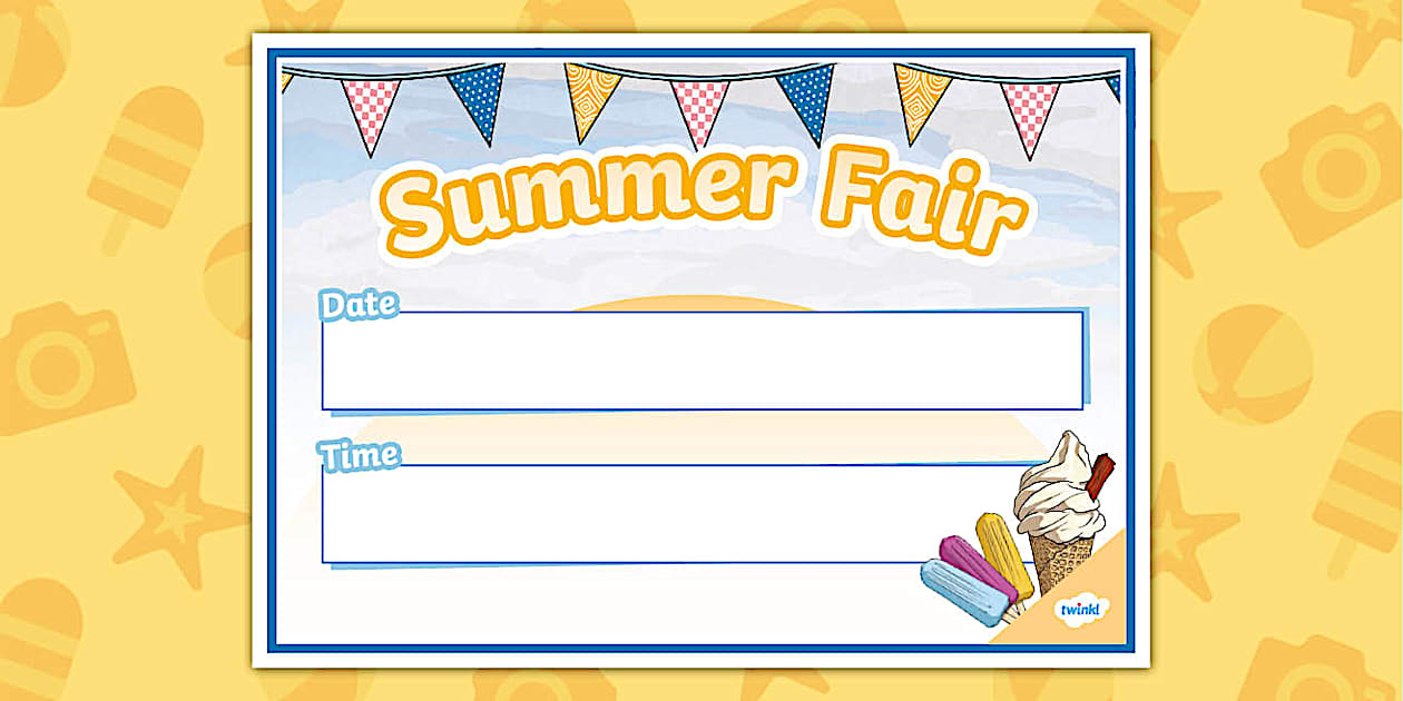 Summer Fair Poster - Twinkl - KS2