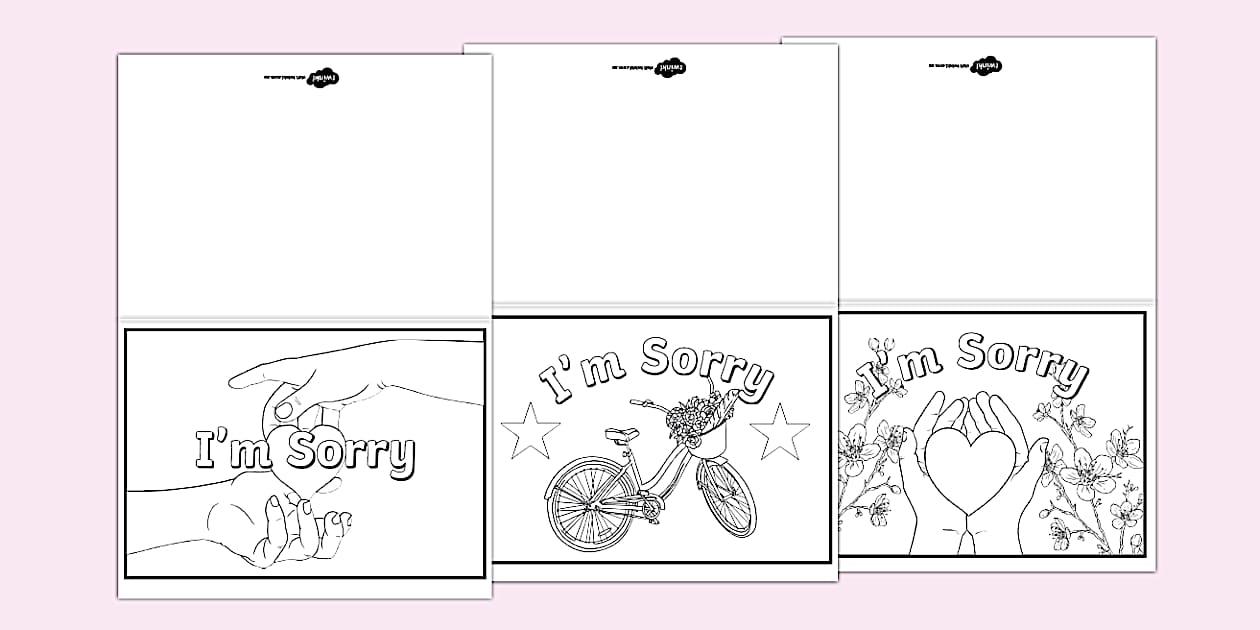 I'm Sorry Greetings Cards - Twinkl Greeting Cards