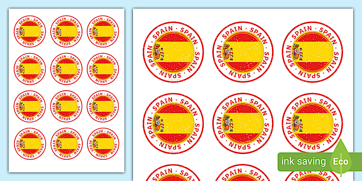 Spain Passport Stamp Cut-Outs - KS1 (teacher made) - Twinkl