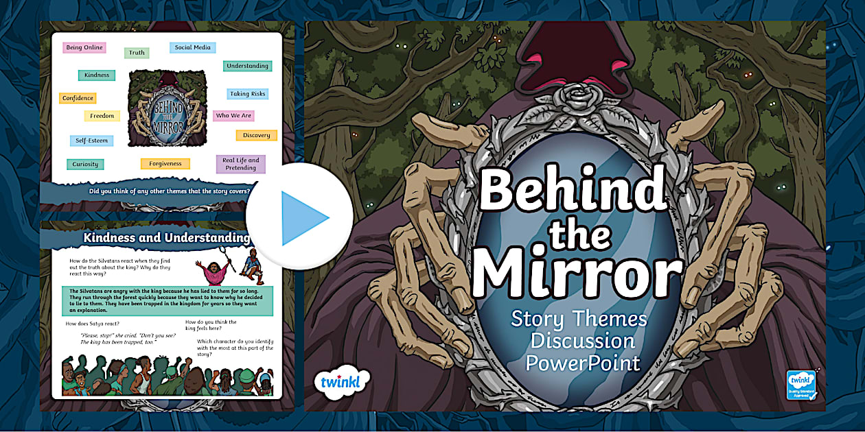 'Behind the Mirror' Story Themes Discussion PowerPoint LKS2