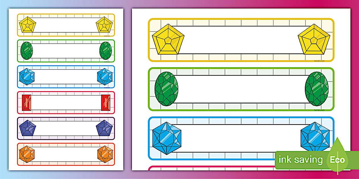 Editable Geometric Tray Labels - Twinkl