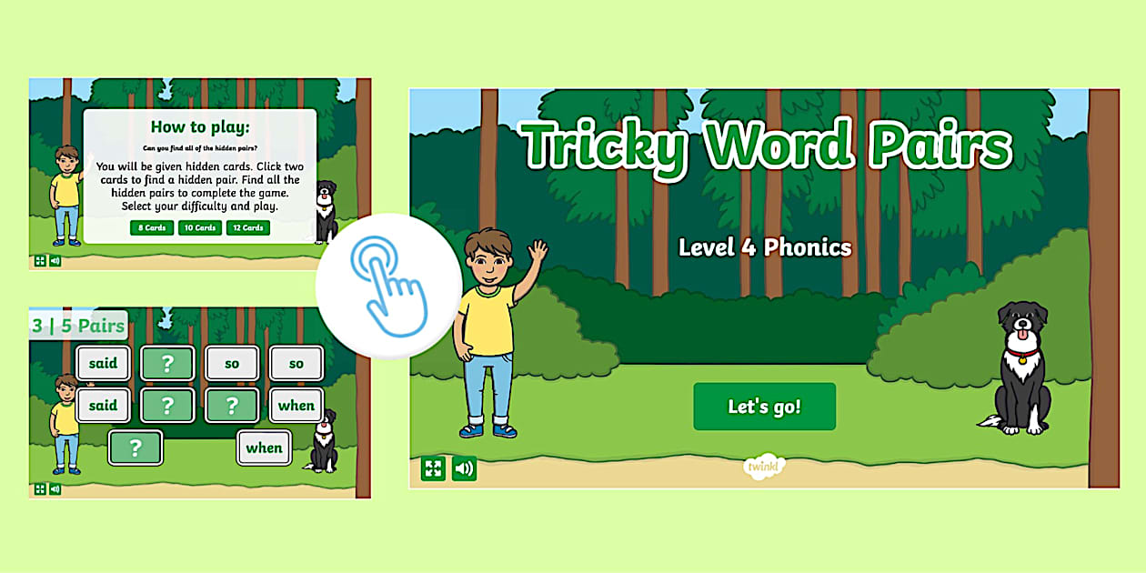 Level 4 Phonics Tricky Word Game - Go Games - Twinkl