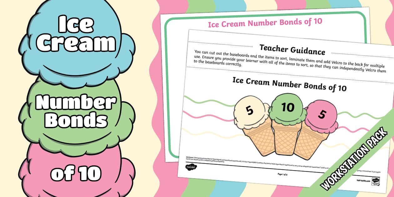 Workstation Pack: Ice Cream Number Bonds