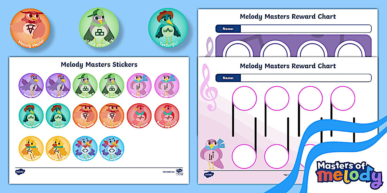 👉 The Melody Masters Sticker Reward Pack (teacher made)