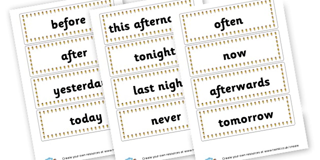 When Adverbs Cards (Teacher-Made) - Twinkl