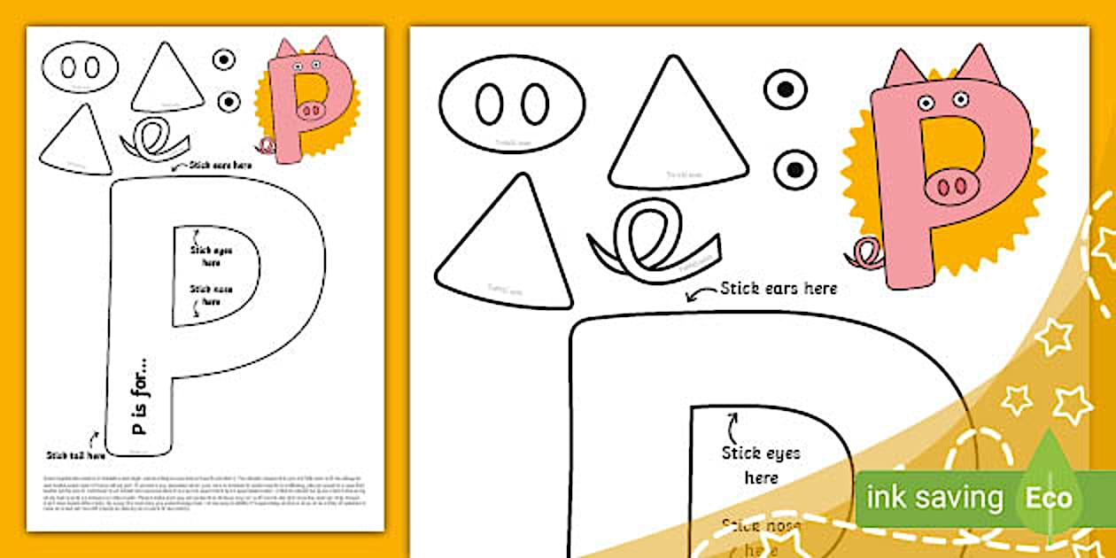 Make Your Own Alphabet Animals - P (teacher made) - Twinkl
