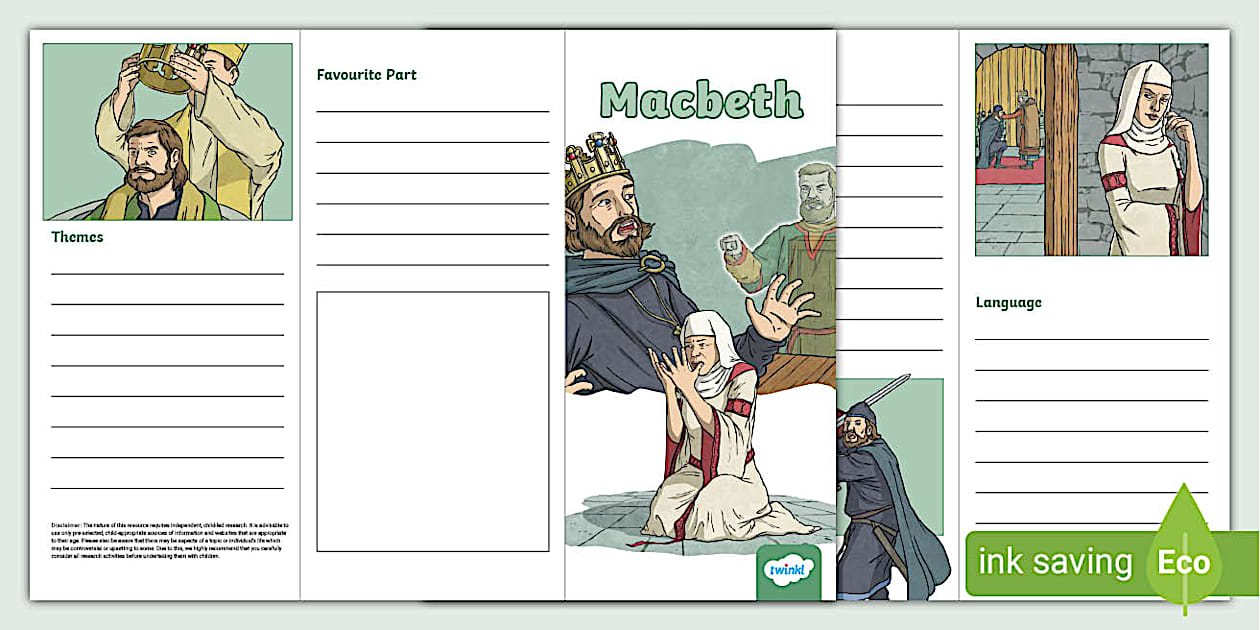 Macbeth Leaflet Template (teacher made) - Twinkl