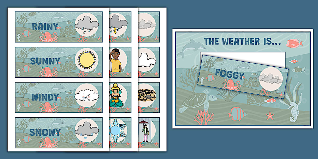 Under the Sea Themed Weather Display Set (teacher made)