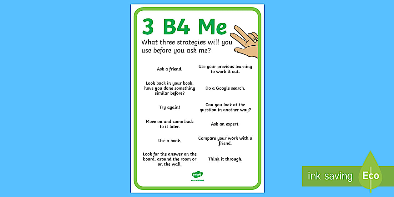 3b4Me Display Poster (teacher made) - Twinkl