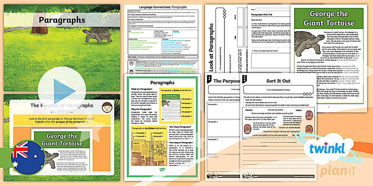 Year 4 Language Conventions Paragraphs Lesson (teacher made)