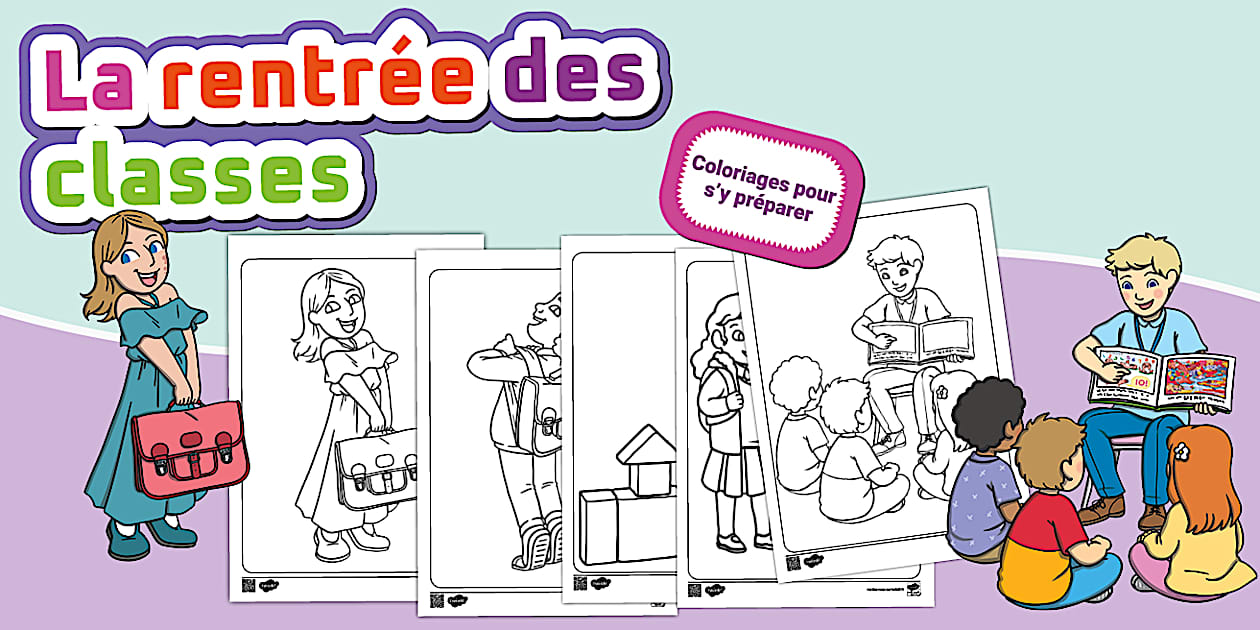 Jeu coloriage interactif : La rentrée des classes