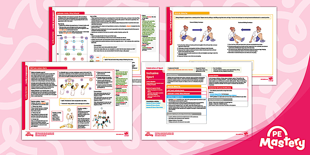 Sitting Volleyball Lesson Plan (teacher made) - Twinkl
