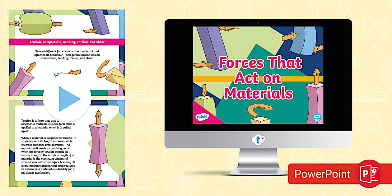 Forces on Materials: Tension,Compression,Bending,Torsion,Shear