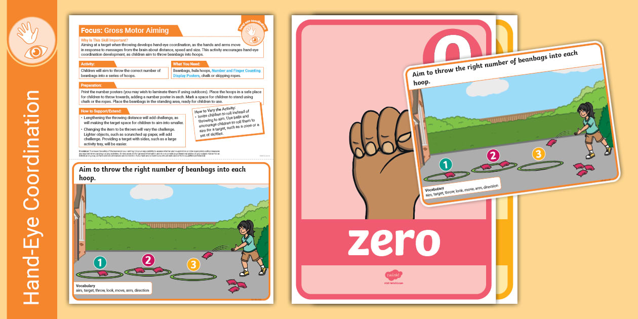 Number Fine Motor Hand-Eye Coordination Activity Aiming Game