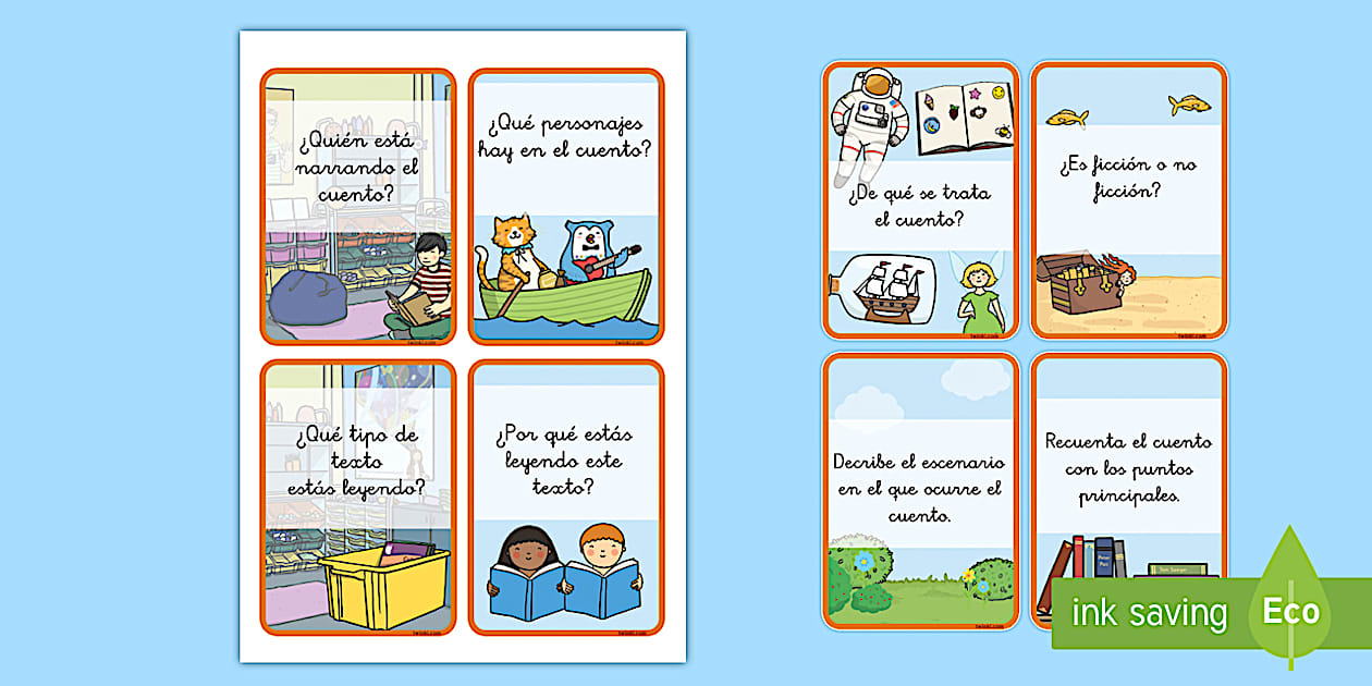 Tarjetas de trivial: Comprensión lectora (professor feito)