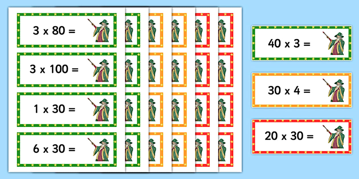 Differentiated Multiplication Magic Activity Cards - Twinkl