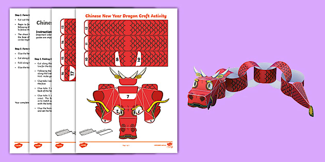 Crash Course Podcast Chinese New Year Dragon Craft Activity