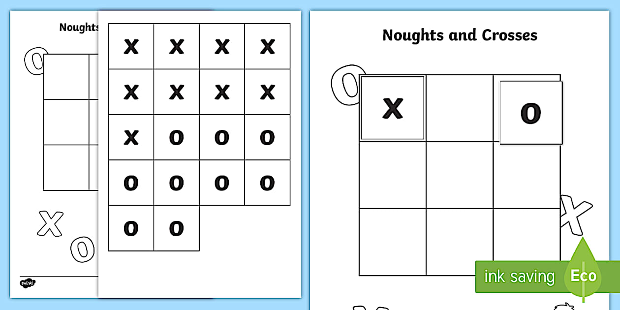 Noughts and Crosses Activity (teacher made) - Twinkl