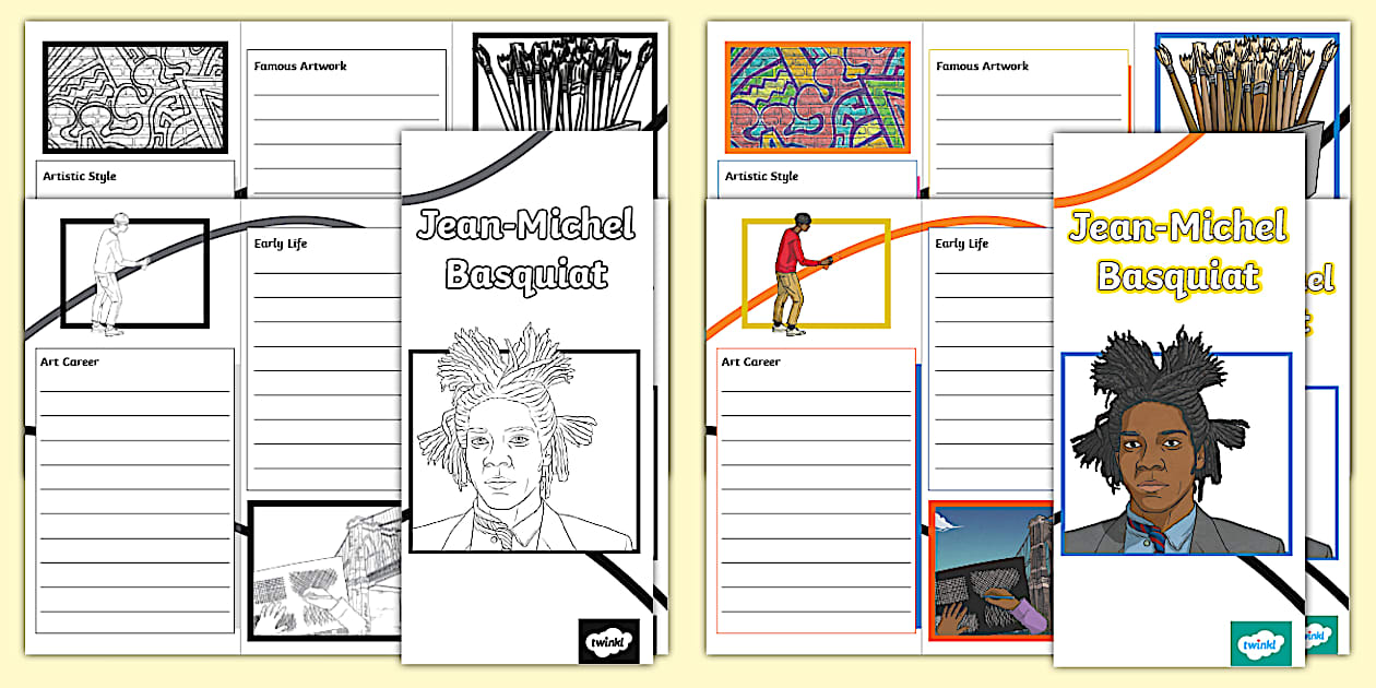 Jean-Michel Basquiat Leaflet Template (teacher made)