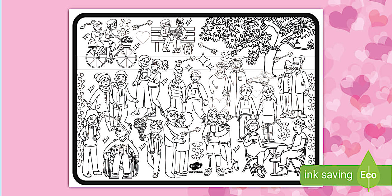 Busy Valentine's Day Colouring Challenge (teacher made)