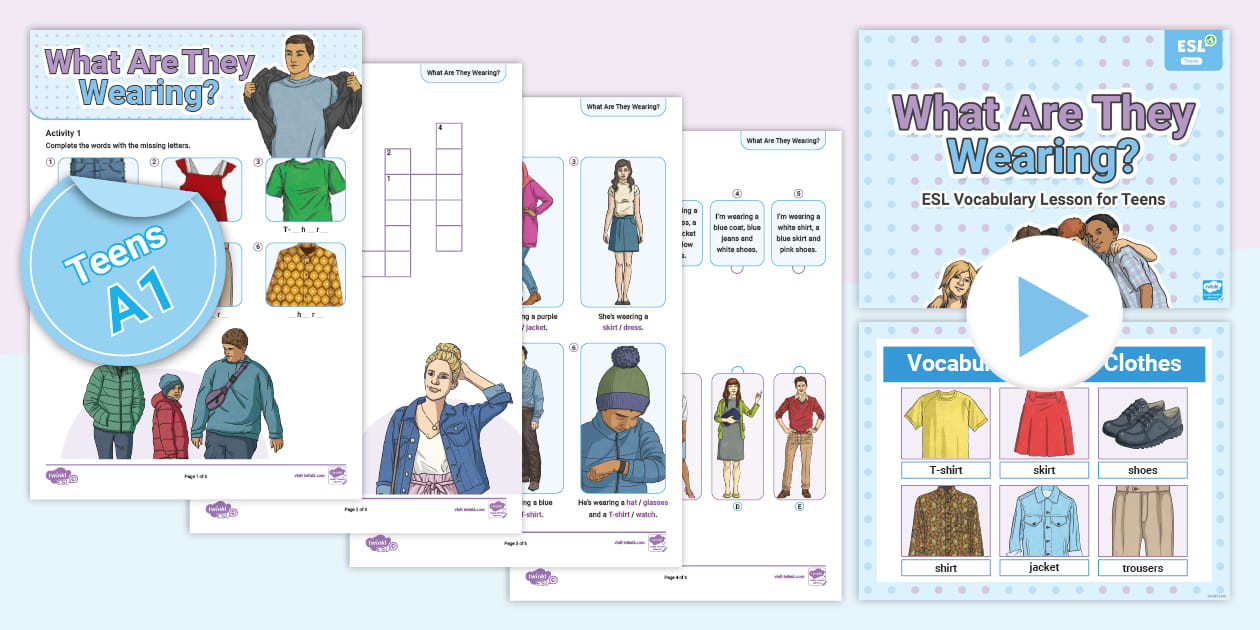 ESL What Are They Wearing? Activity Pack - Twinkl