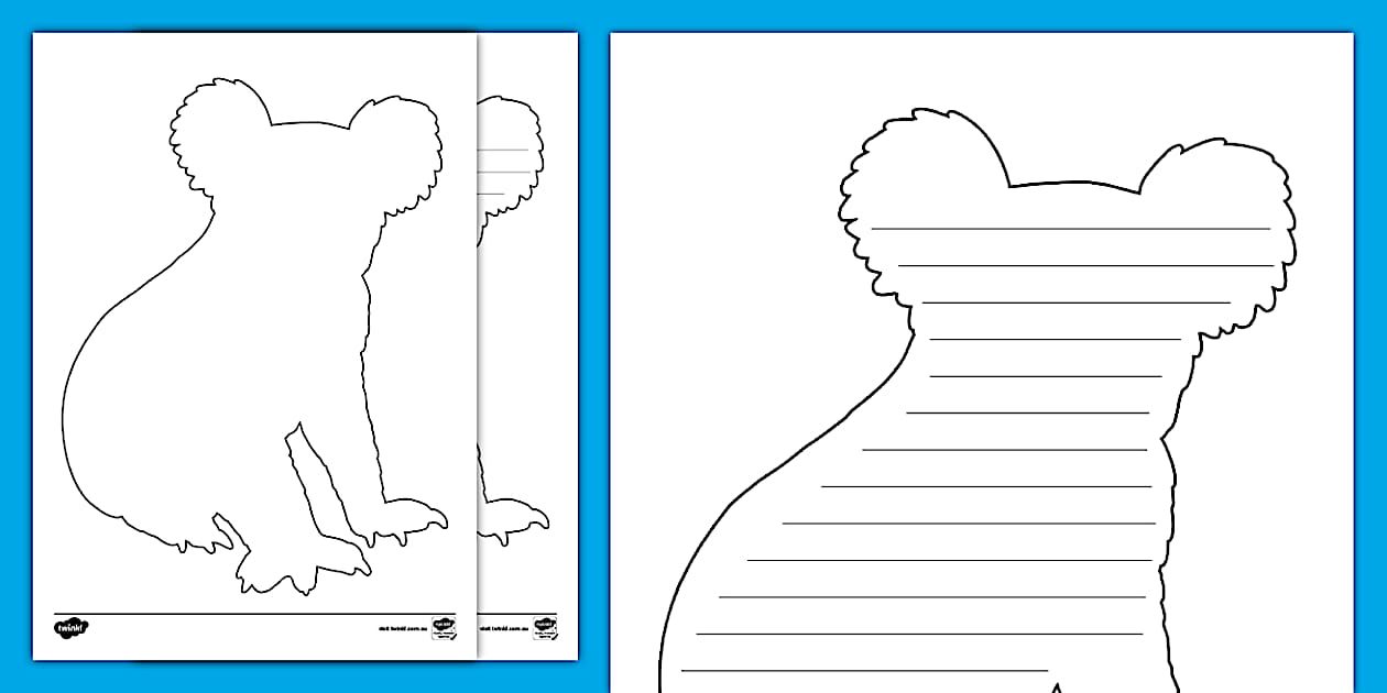 Koala Writing Template (teacher made) - Twinkl