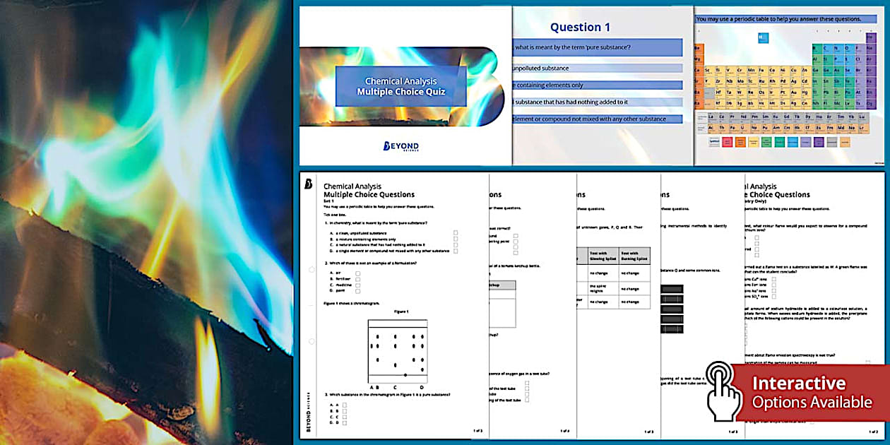 AQA GCSE Chemical Analysis Quiz Revision Pack (teacher made)