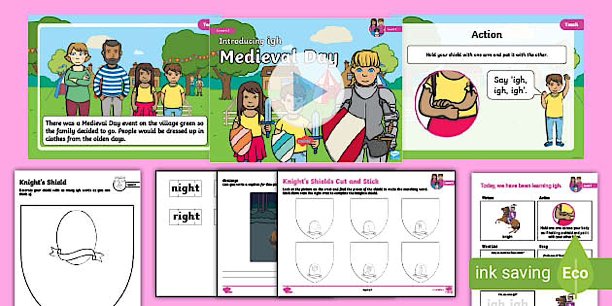 'igh' Lesson Pack - Level 3 Week 4 Lesson 3 (teacher made)