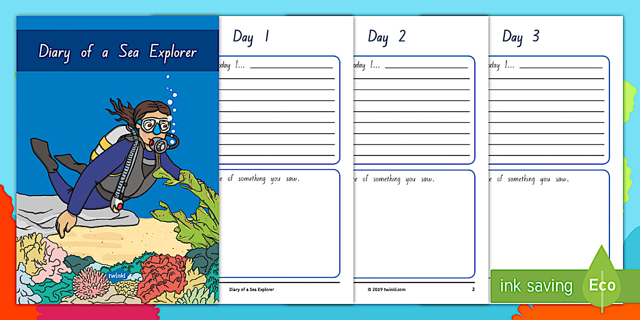 Sea Explorer Diary Activity Booklet (teacher made) - Twinkl