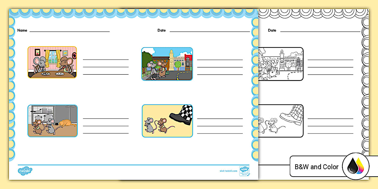 The Town Mouse and the Country Mouse Storyboard Template - story