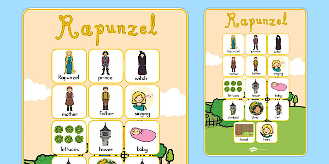 TAS Rapunzel Vocabulary Poster (teacher made) - Twinkl