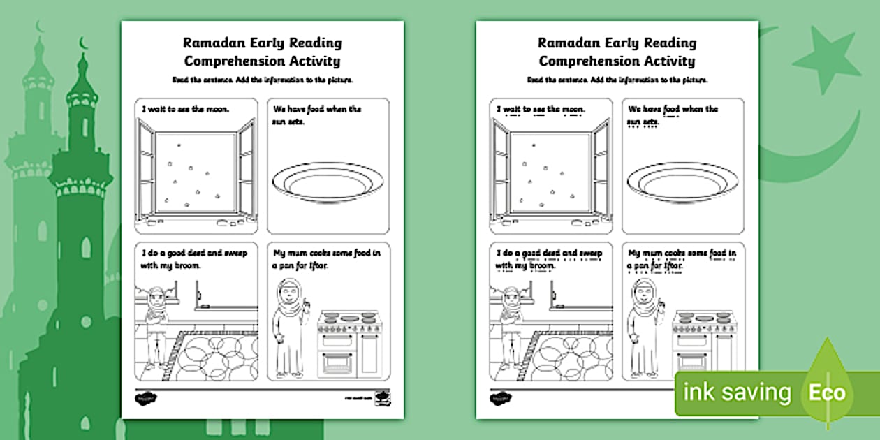 Ramadan EYFS Reading Comprehension Activity - Twinkl