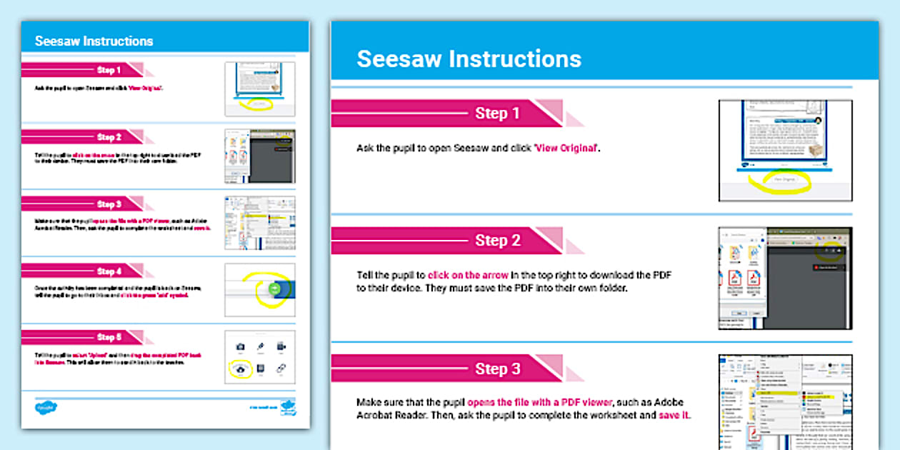 Sharing Interactive Worksheets Via Seesaw Teacher Guidance
