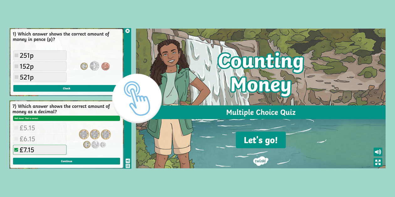 👉 Counting Money KS2 Maths Multiple Choice Quiz - Twinkl
