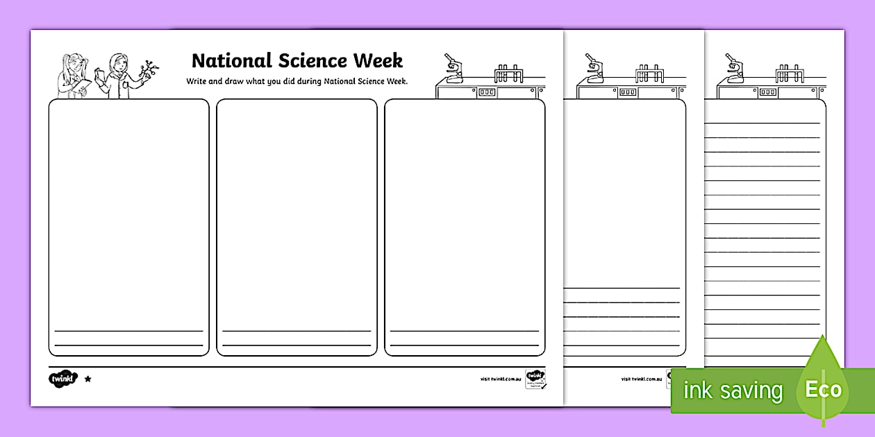 National Science Week Description Differentiated Worksheets