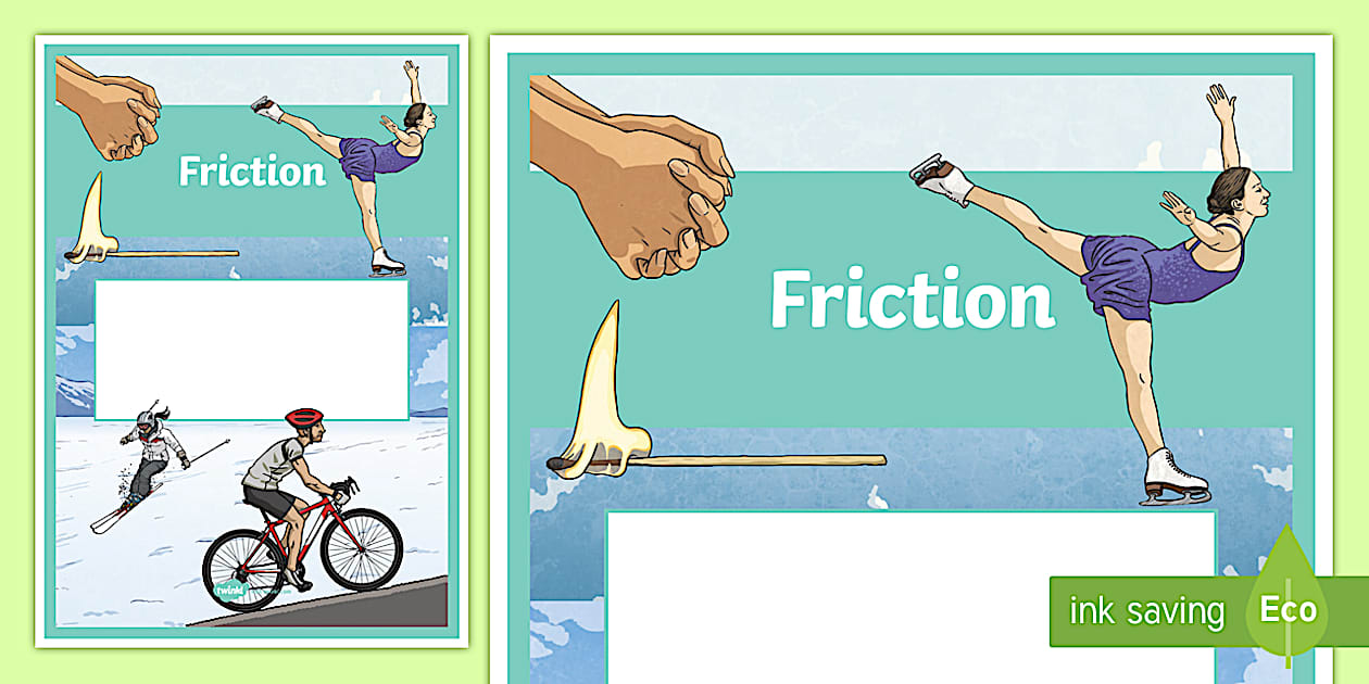 Cursive Friction Science Book Cover (teacher made) - Twinkl