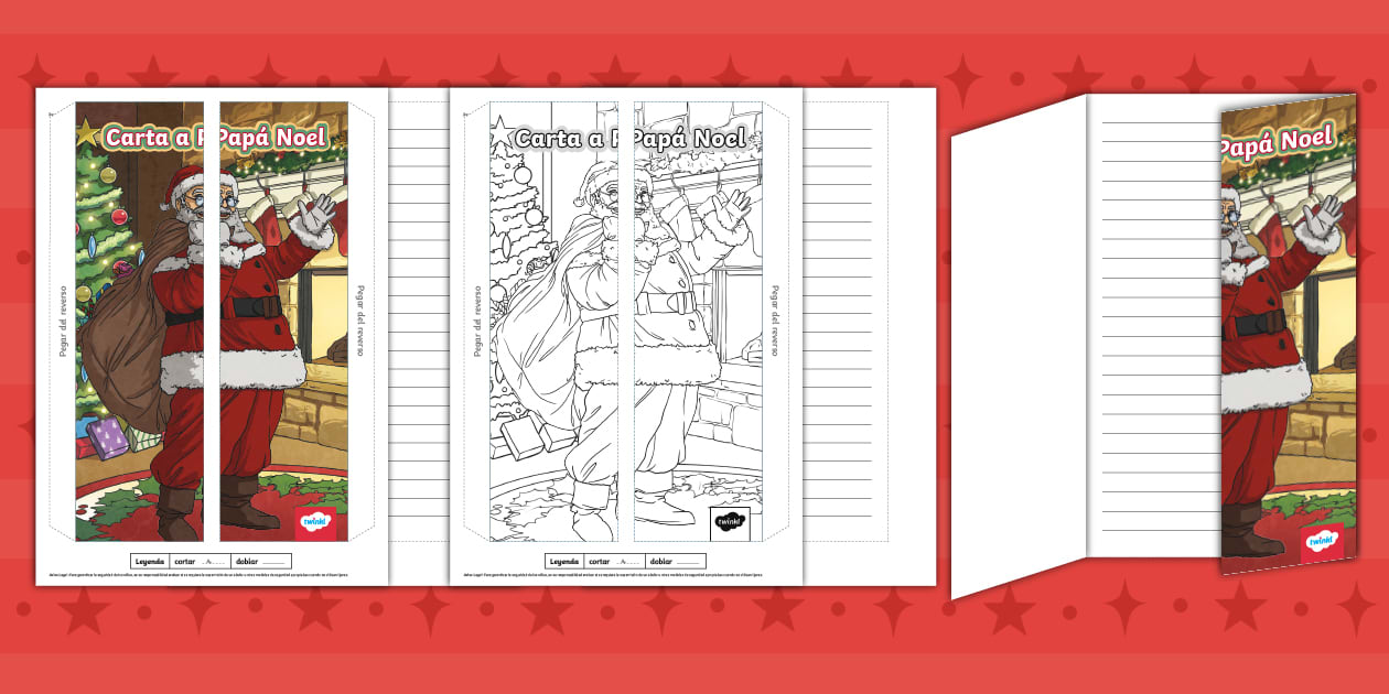 Foldable de escritura: Carta a Papá Noel (teacher made)