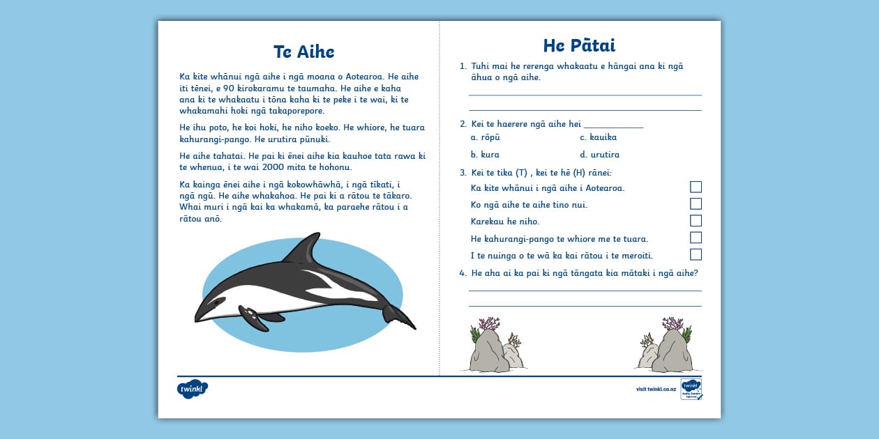 Ngā Whāngote Ika I Aotearoa Te Aihe Teacher Made
