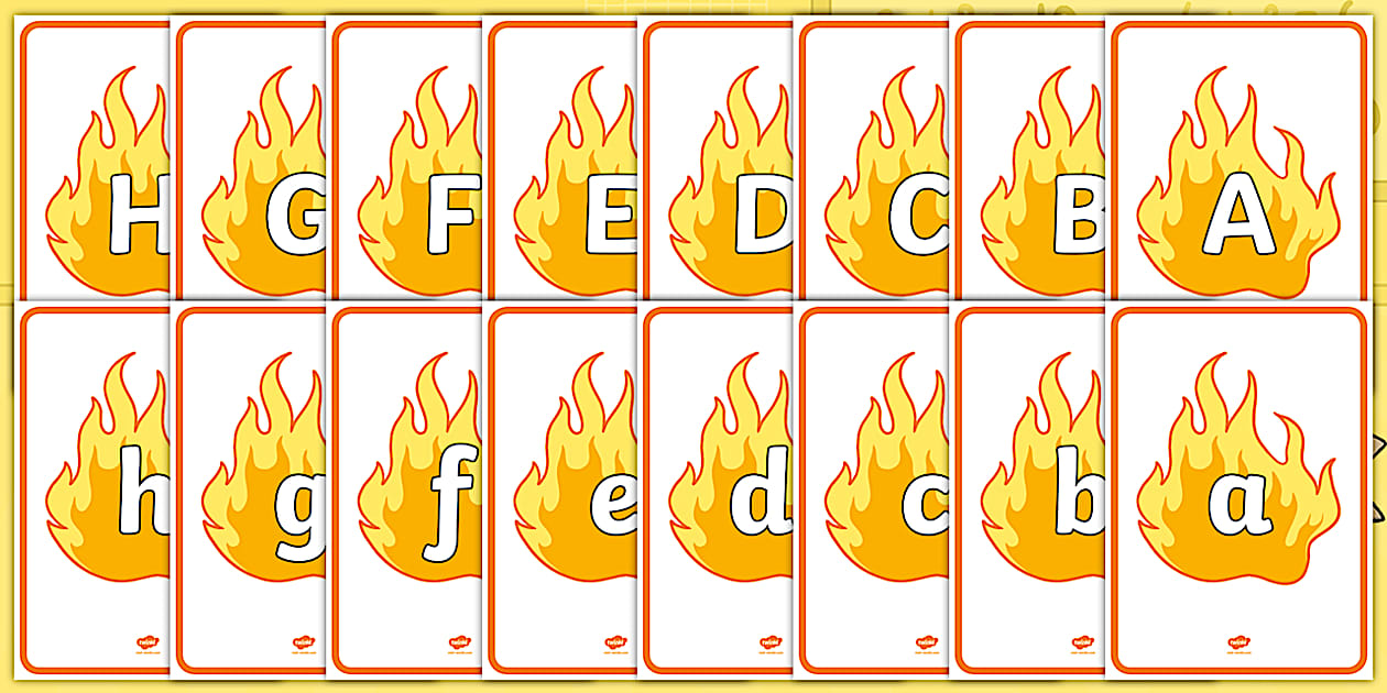 Letter Sound Cards on Fire | Early Years Teaching Resources