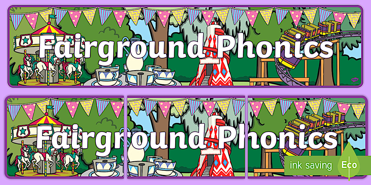 Fairground Phonics Display Banner (teacher made) - Twinkl