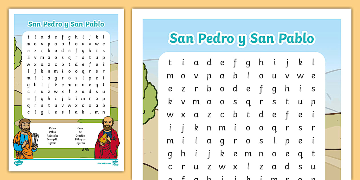 Sopa de letras: San Pedro y San Pablo | Twinkl - Twinkl