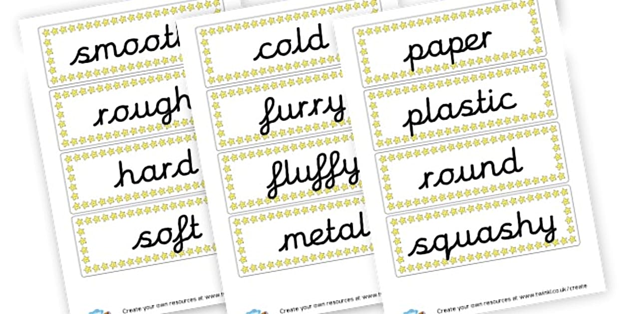 Materials Word Cards (teacher made) - Twinkl