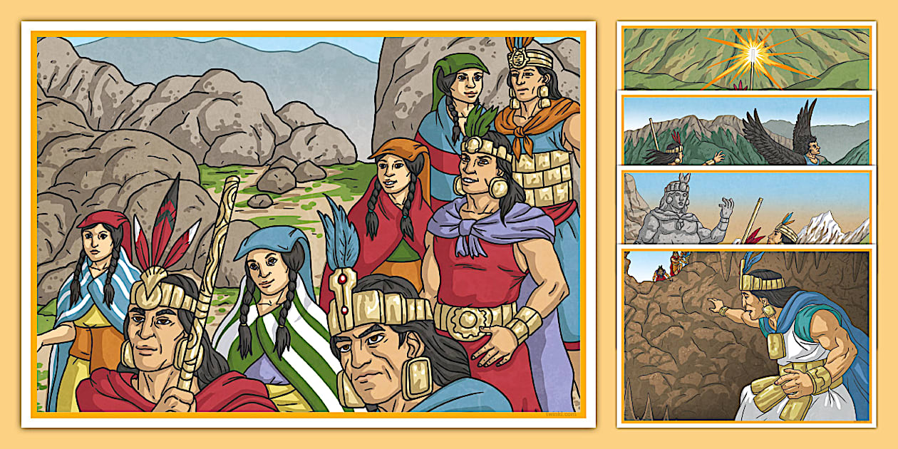 Imágenes de la leyenda de los hermanos Ayar | Twinkl Perú