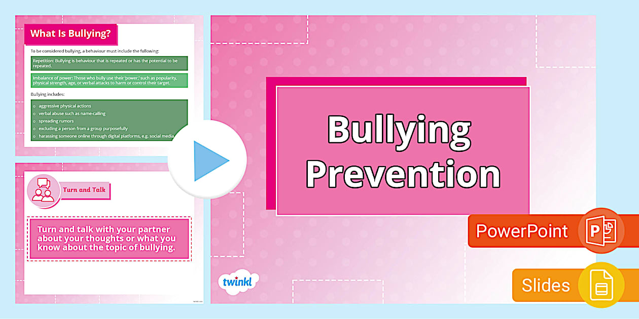 NZ Bullying Prevention Presentation (Hecho por educadores)