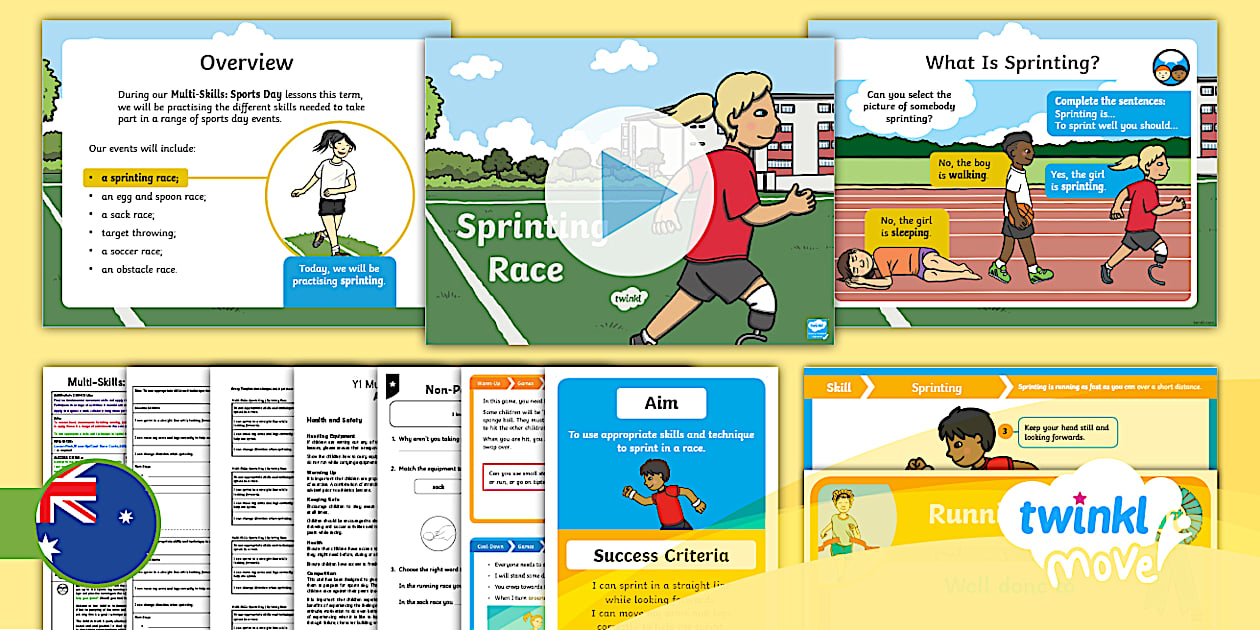 Move PE Year 1 Multi-Skills: Sports Day Lesson 1: Sprinting Race Lesson ...