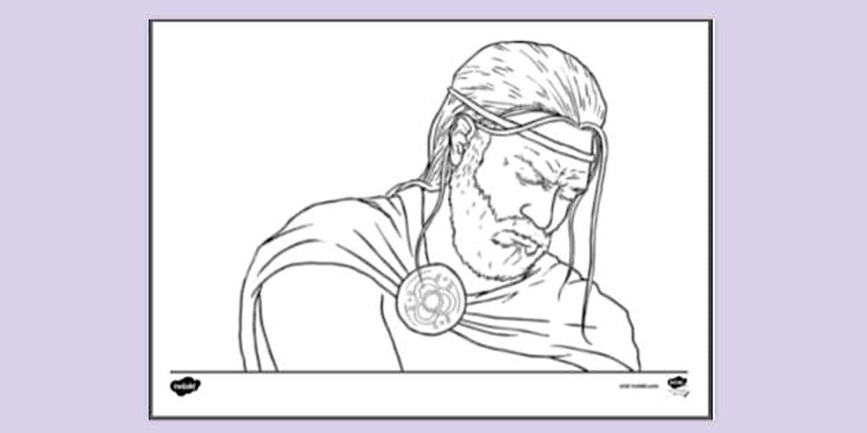 Fionn Frowning in Pain Colouring Sheet | Colouring Sheets