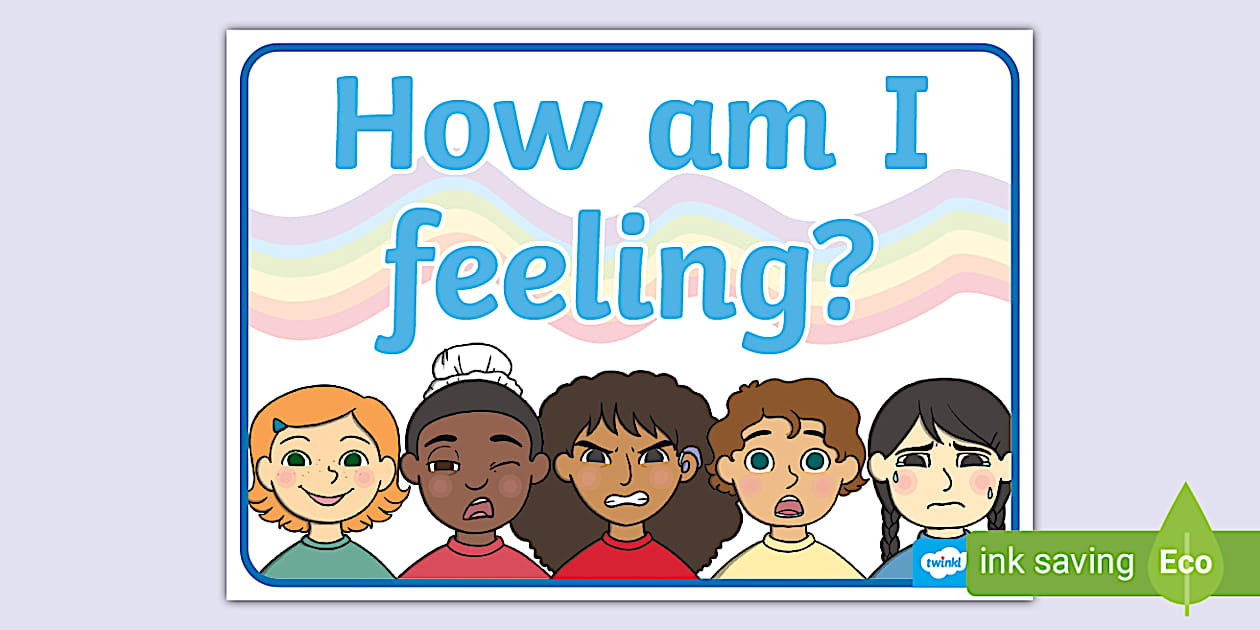 How Am I Feeling? Display Poster, Feelings Poster - Twinkl