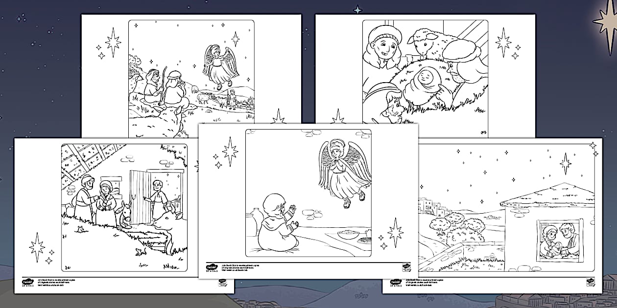 The Nativity Colouring Pages (teacher made) - Twinkl